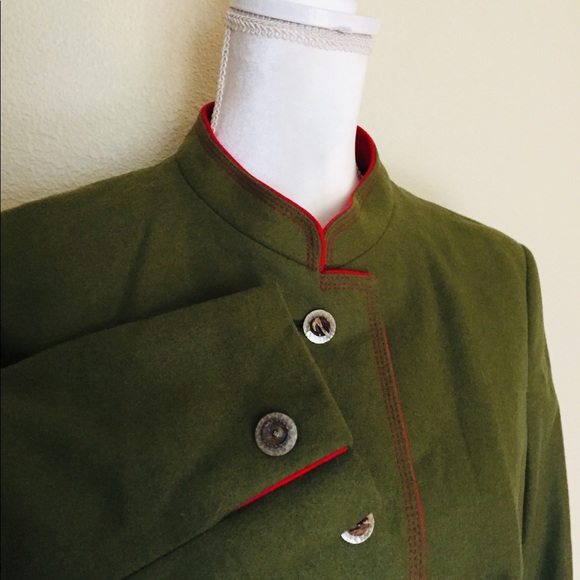 Vintage | Jackets & Coats | Vintage 7s Wool Overcoat Military Olive ...